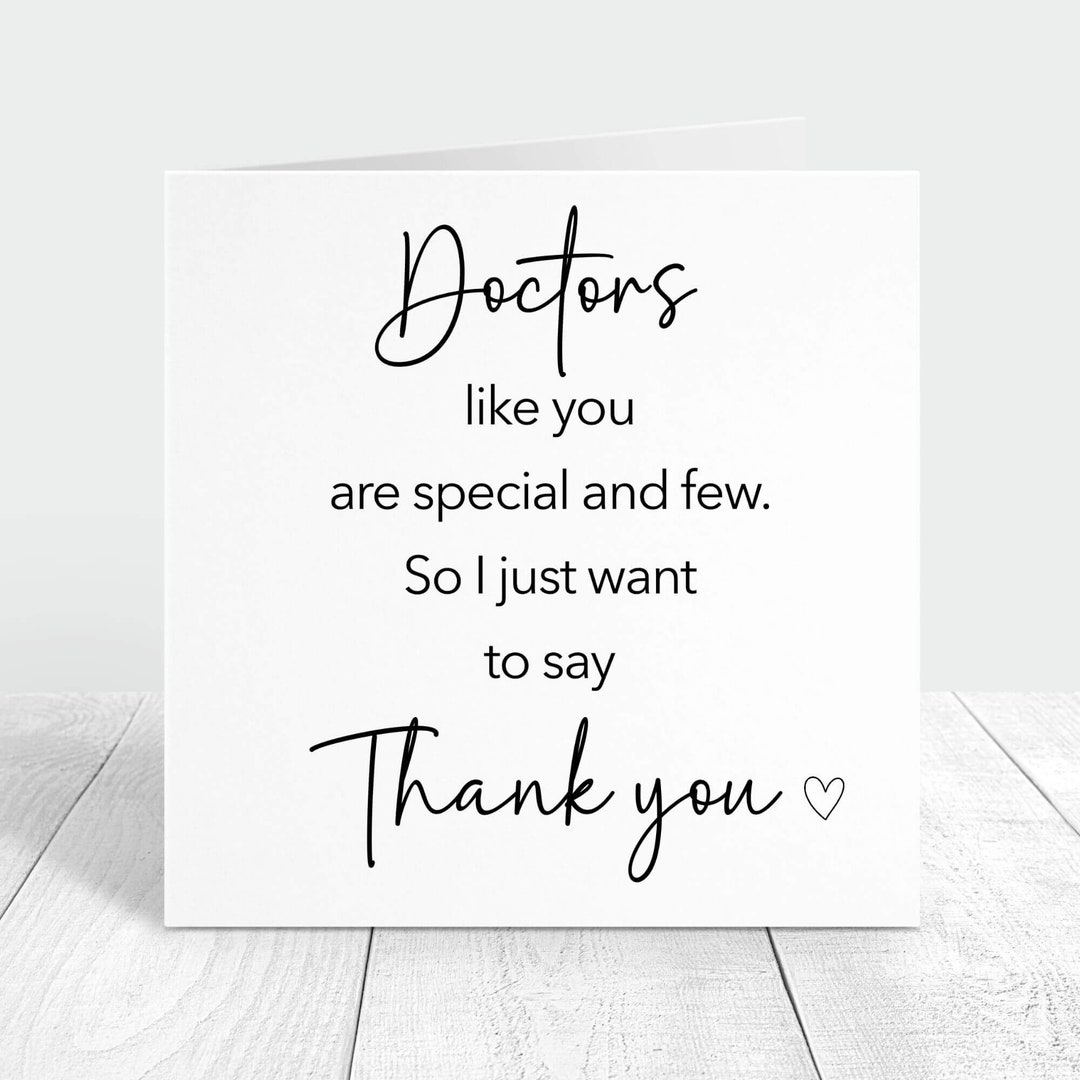 Doctors Like You Are Special and Few Personalised Card, Doctor Thank ...