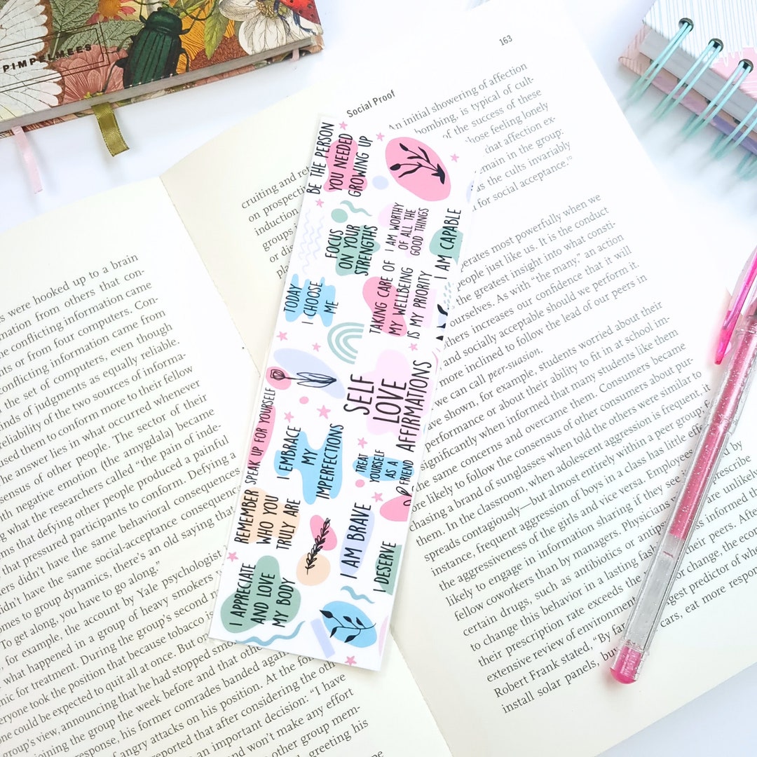 Self Love Affirmations Bookmark, Custom Bookmark for Women, Daily ...