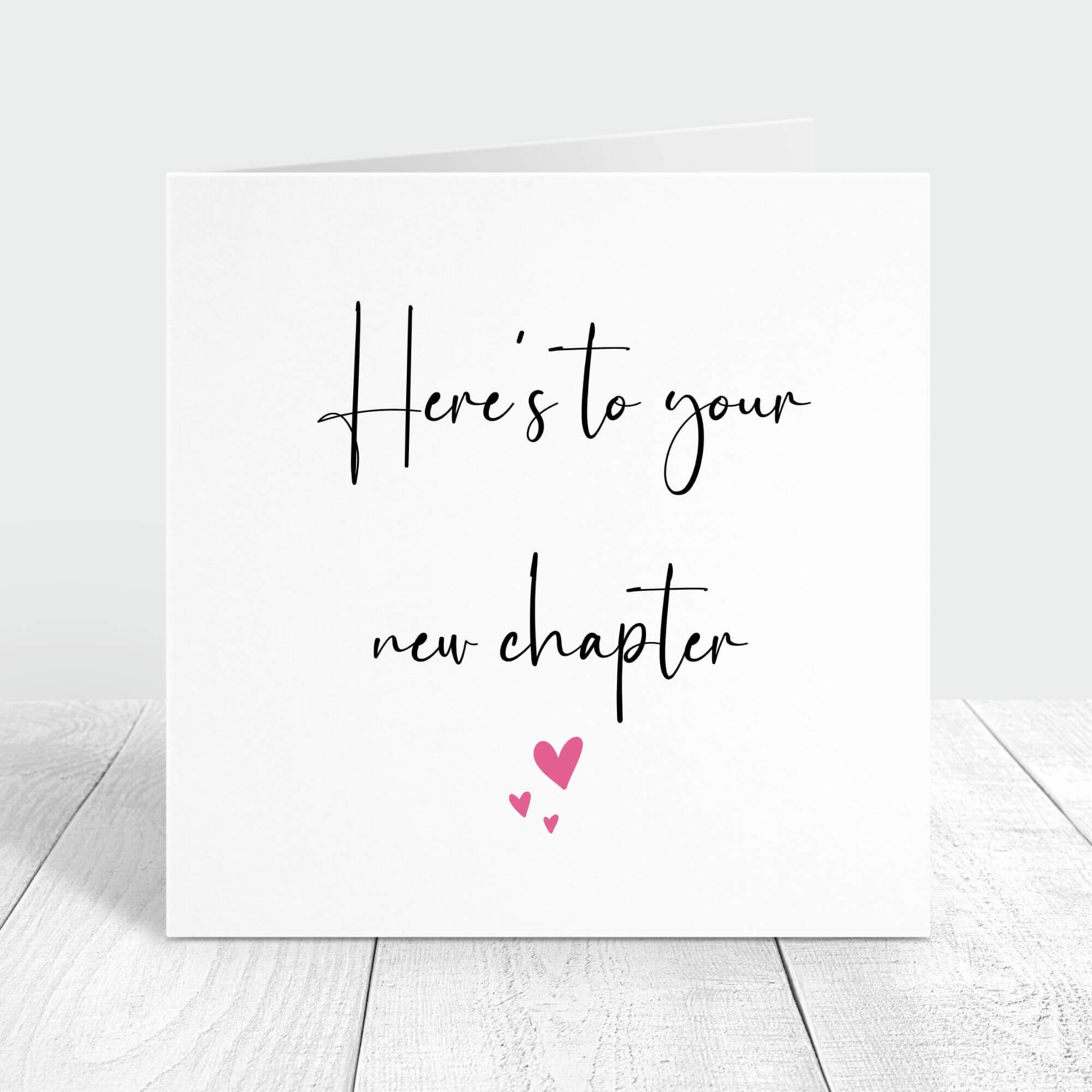 Personalised New Chapter Card, Here's to Your New Chapter Custom ...