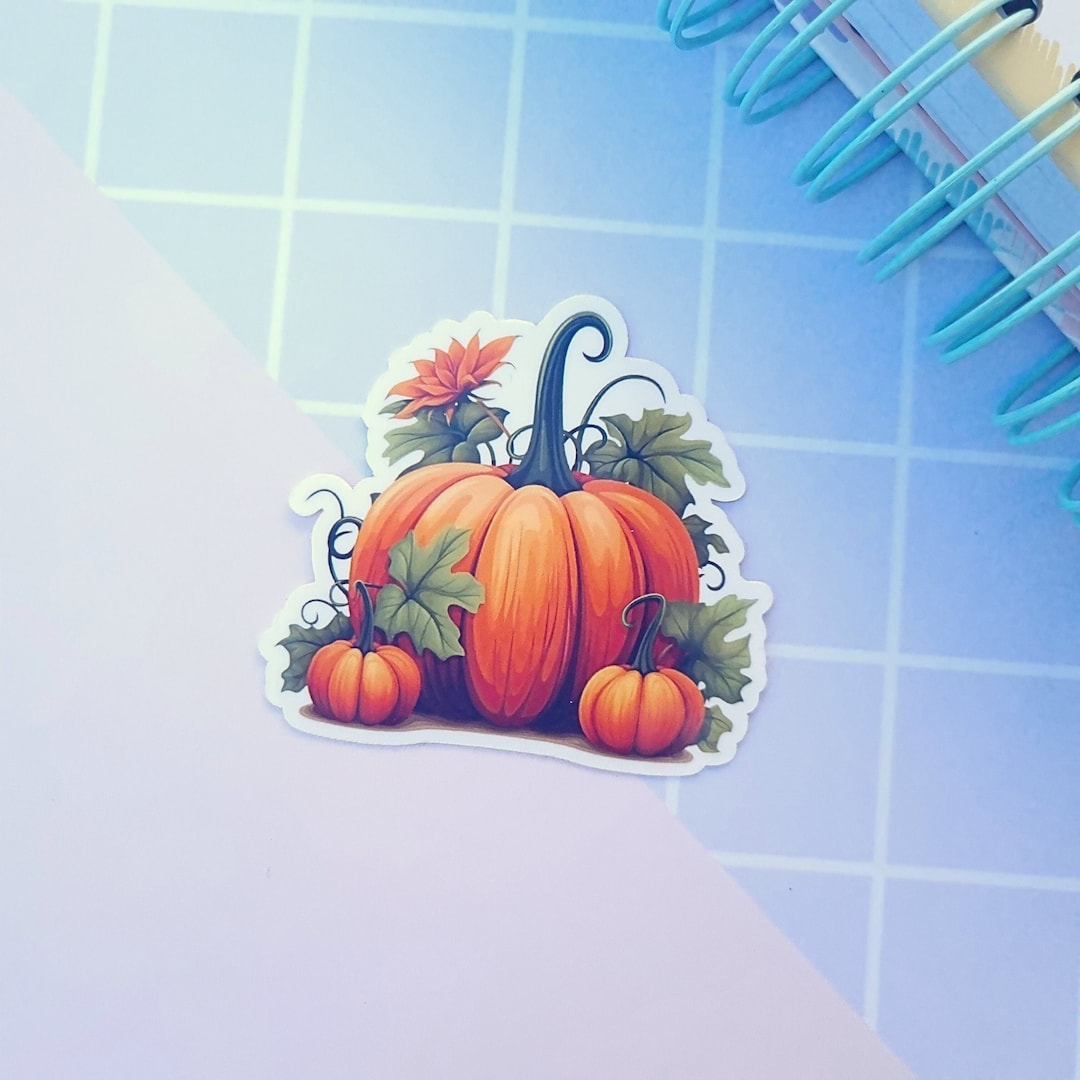 Autumn Sticker Pumpkins Vinyl Decal Sticker Cute Cosy - Etsy