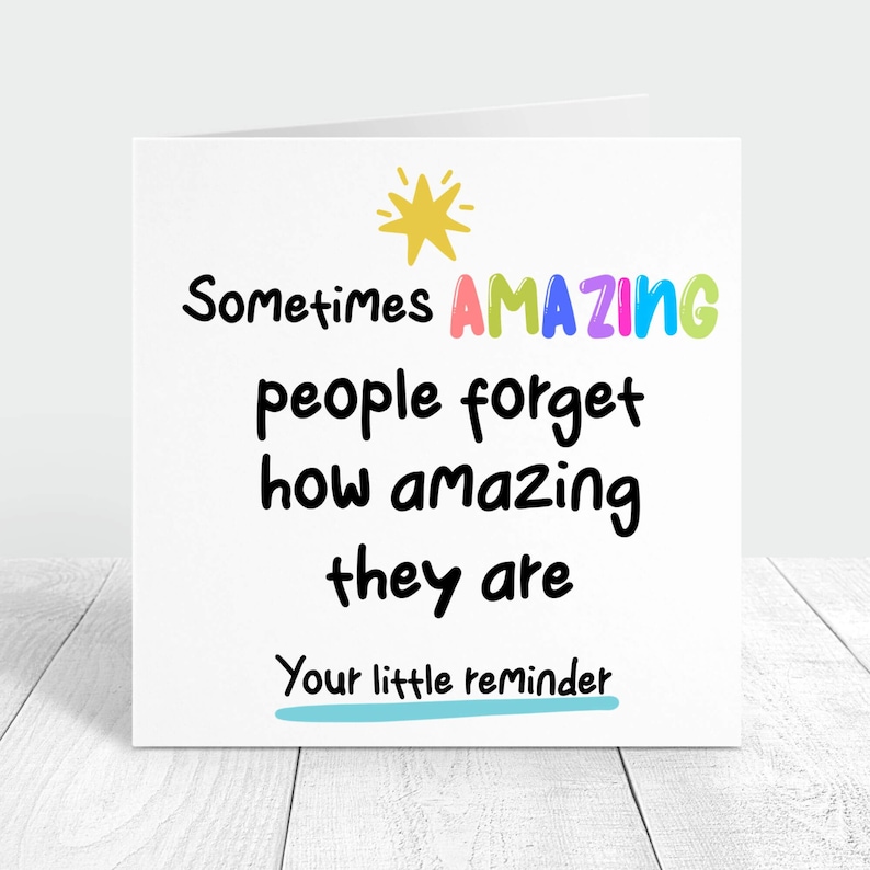 Personalised Positivity Card, Amazing People Forget How Amazing They ...
