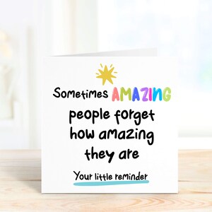Personalised Positivity Card, Amazing People Forget How Amazing They ...