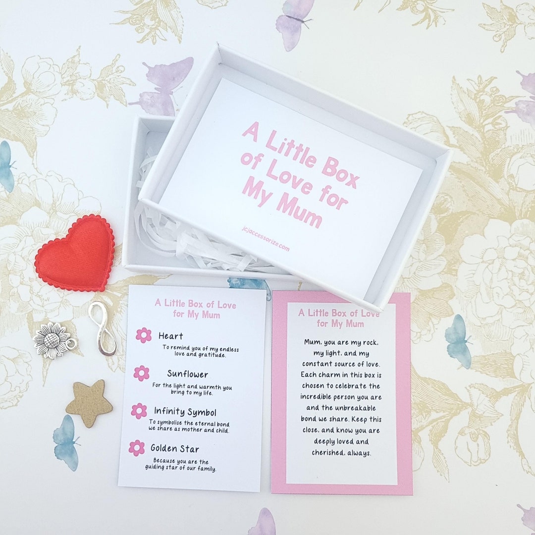Mum Little Box of Love, Pocket Hug for Mum From Daughter & Son ...