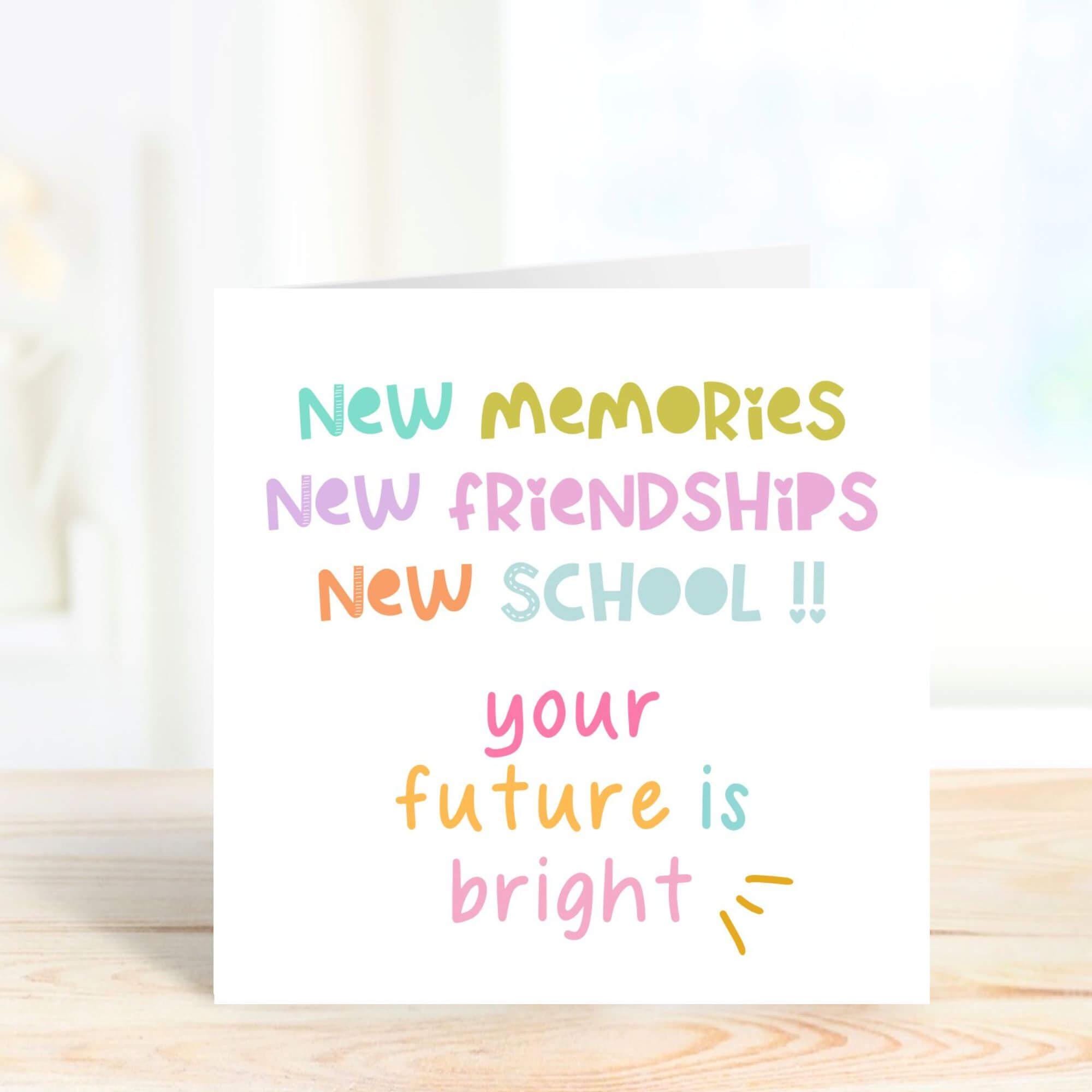 Personalized First Day of School Card: Good Luck Card - Etsy