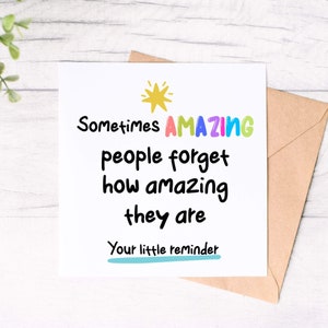 Personalised Positivity Card, Amazing People Forget How Amazing They ...