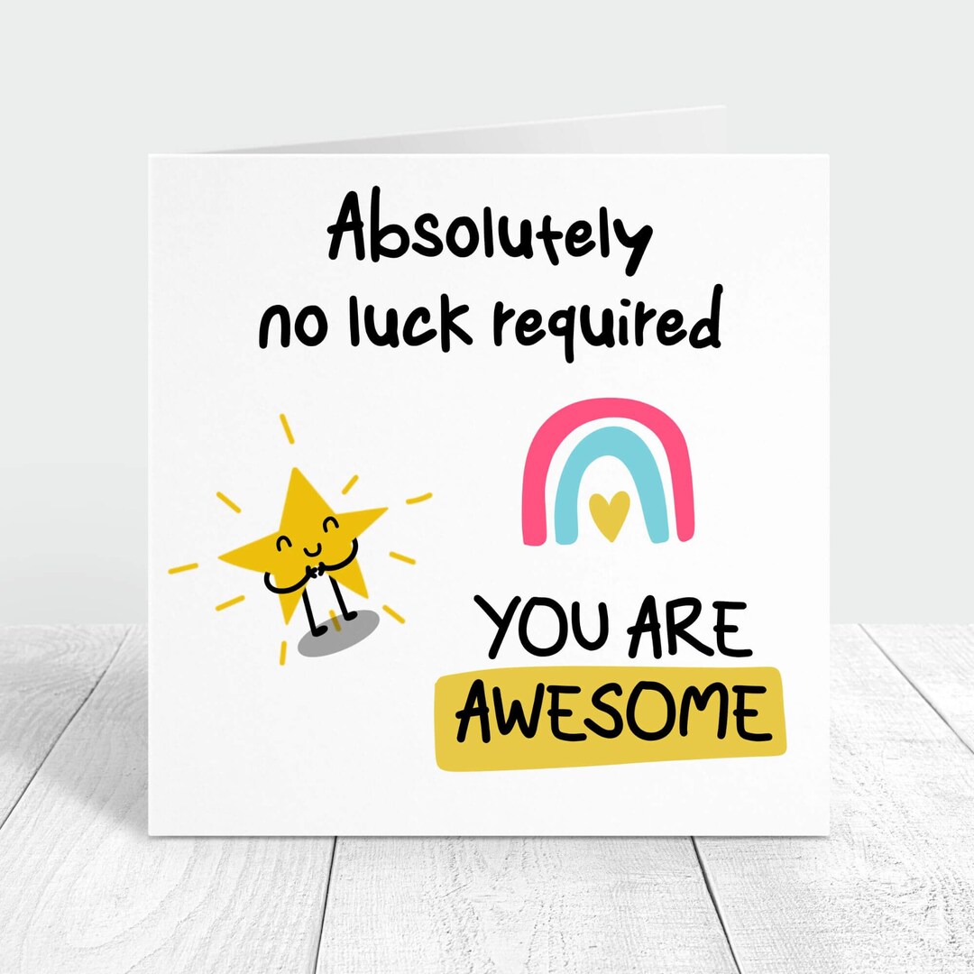 No Luck Required Personalised Card, Good Luck on Your Exams Custom ...