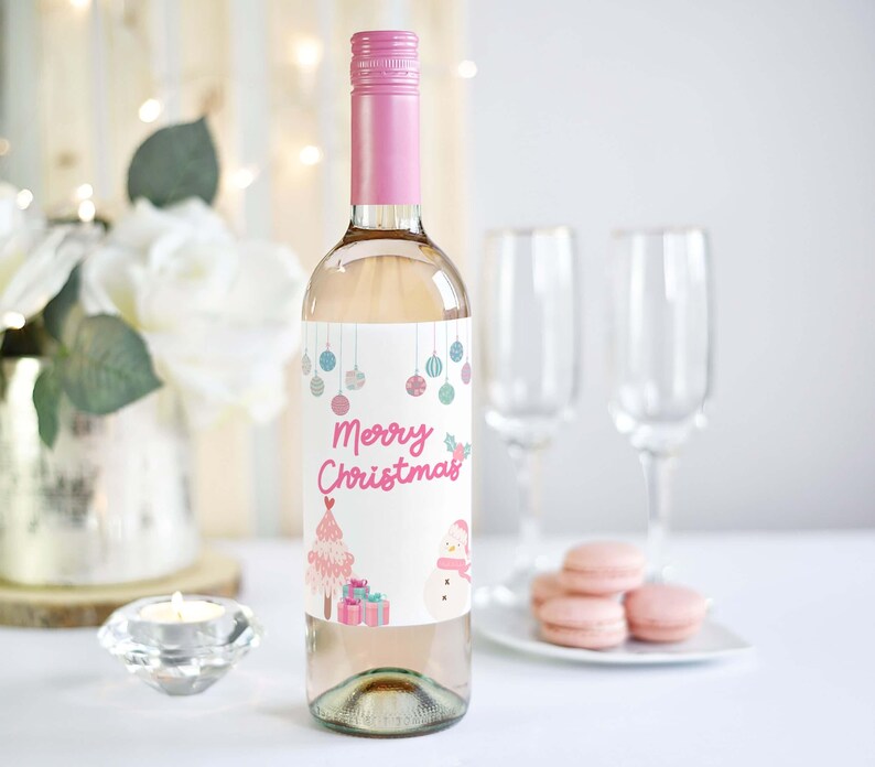 Christmas Wine Label, Custom Secret Santa Gift for Women, Adult ...