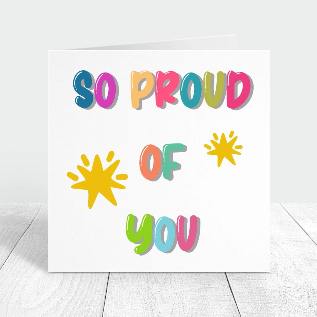 Personalized Congratulations Card: Proud of You, Graduation, New Job - Etsy