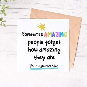Personalised Positivity Card, Amazing People Forget How Amazing They ...