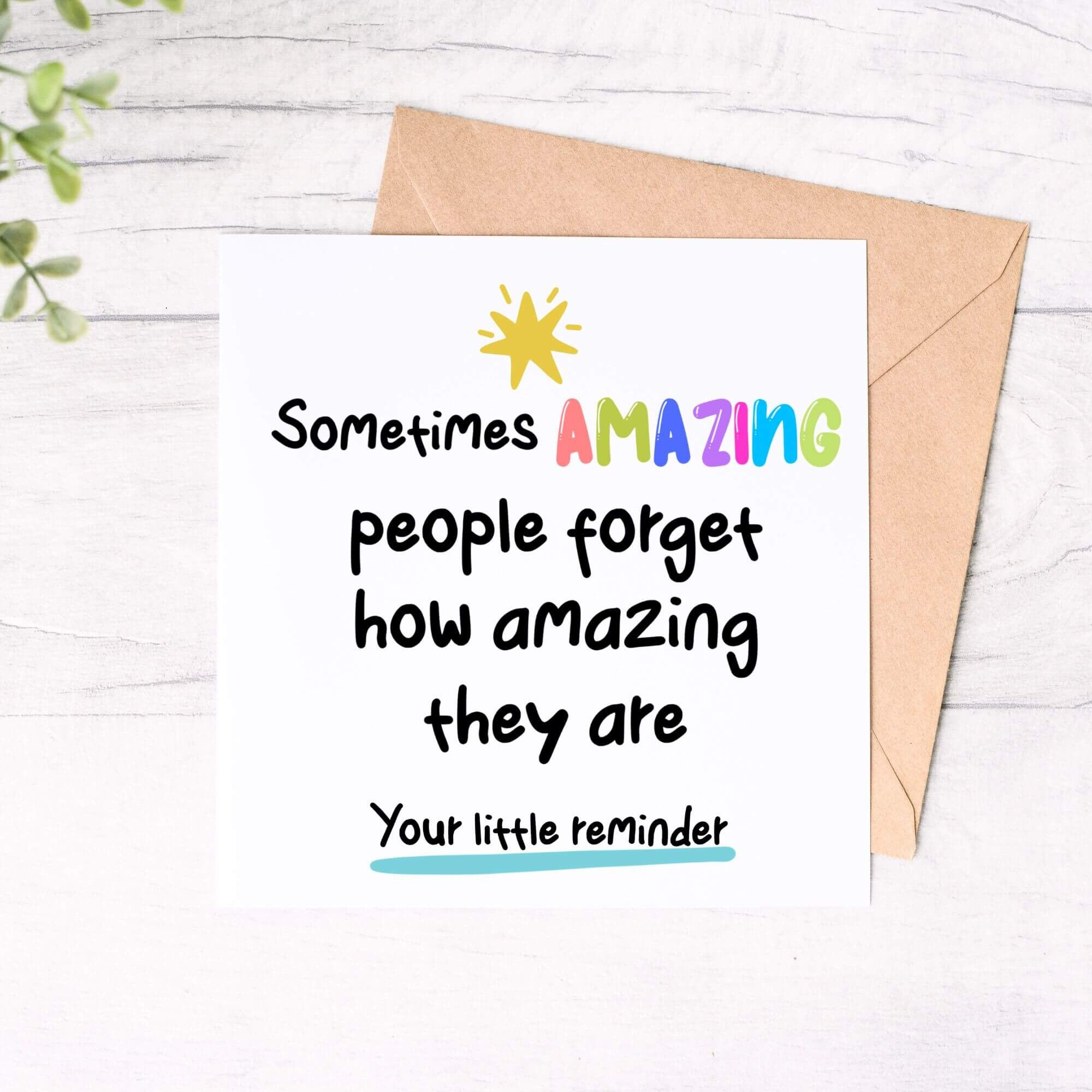 Personalised Positivity Card, Amazing People Forget How Amazing They ...