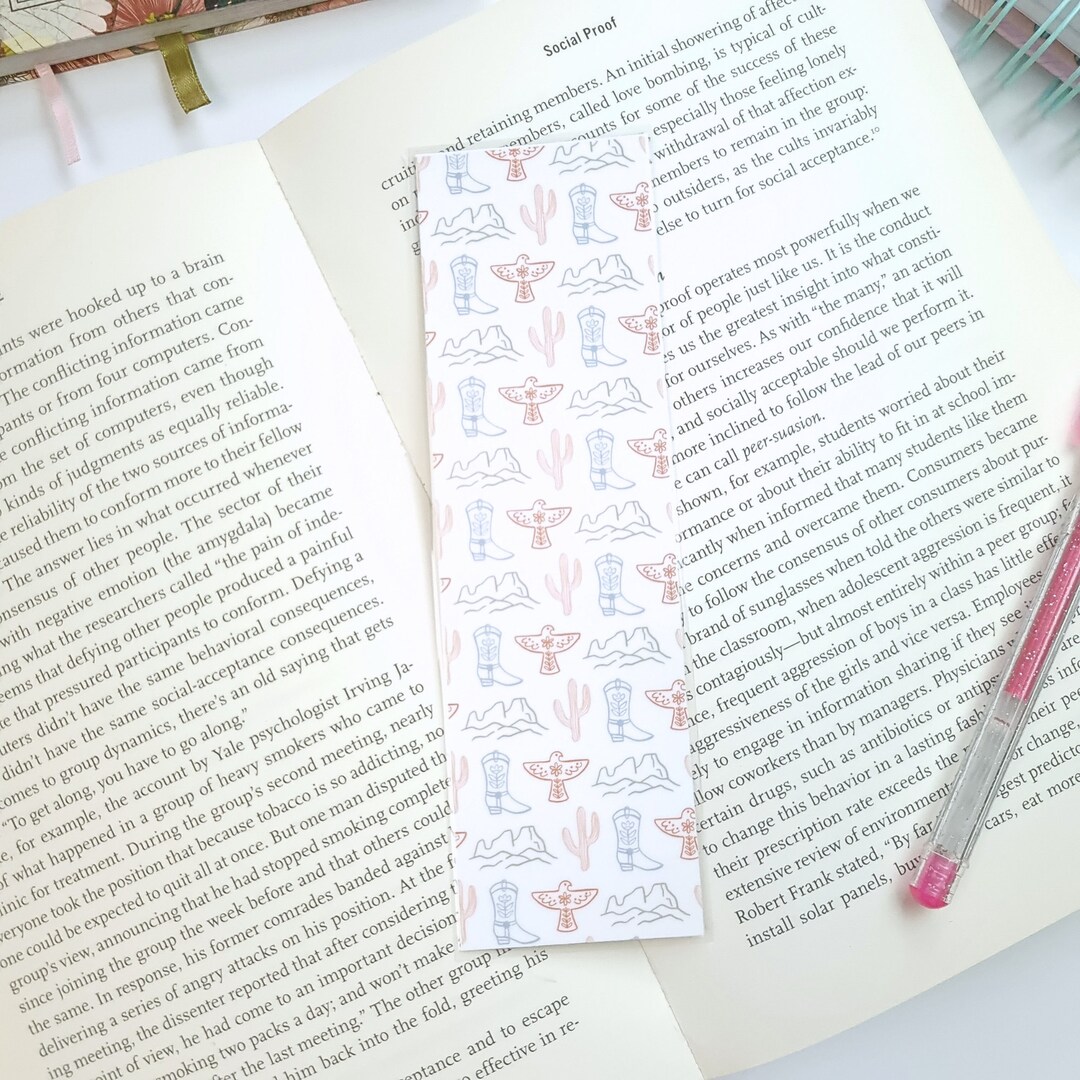 Cowboy Boots Bookmark Collection, Western Desert Inspired Bookmark With ...