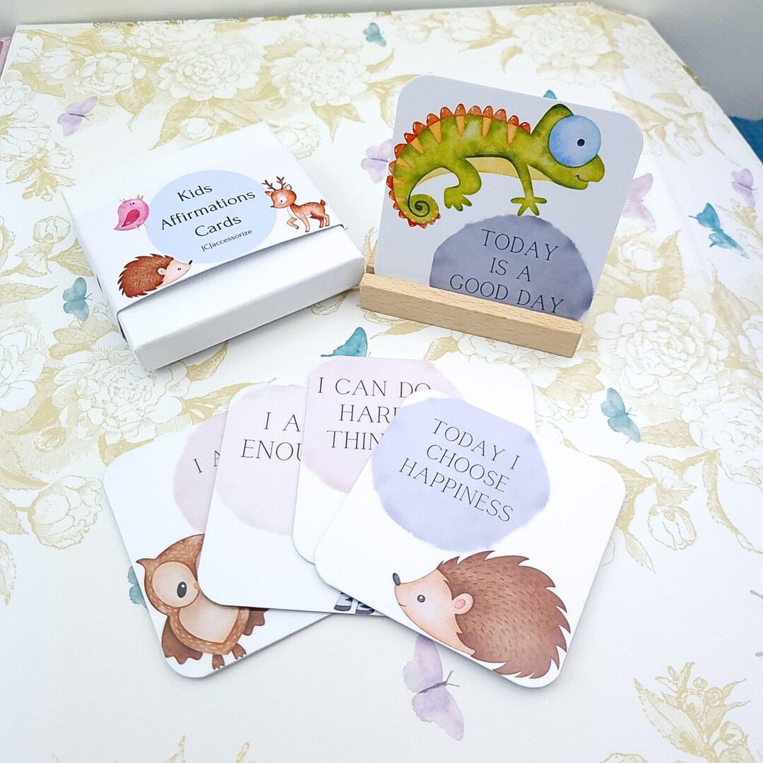 Affirmation Cards for Kids With Gift Box, Help Child's Self Esteem and ...