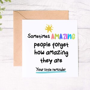 Personalised Positivity Card, Amazing People Forget How Amazing They ...