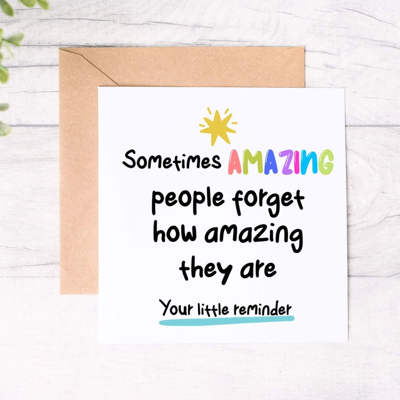 Personalised Positivity Card, Amazing People Forget How Amazing They ...