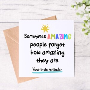Personalised Positivity Card, Amazing People Forget How Amazing They ...