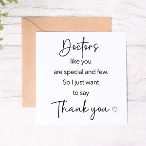 Doctors Like You Are Special and Few Personalised Card, Doctor Thank ...