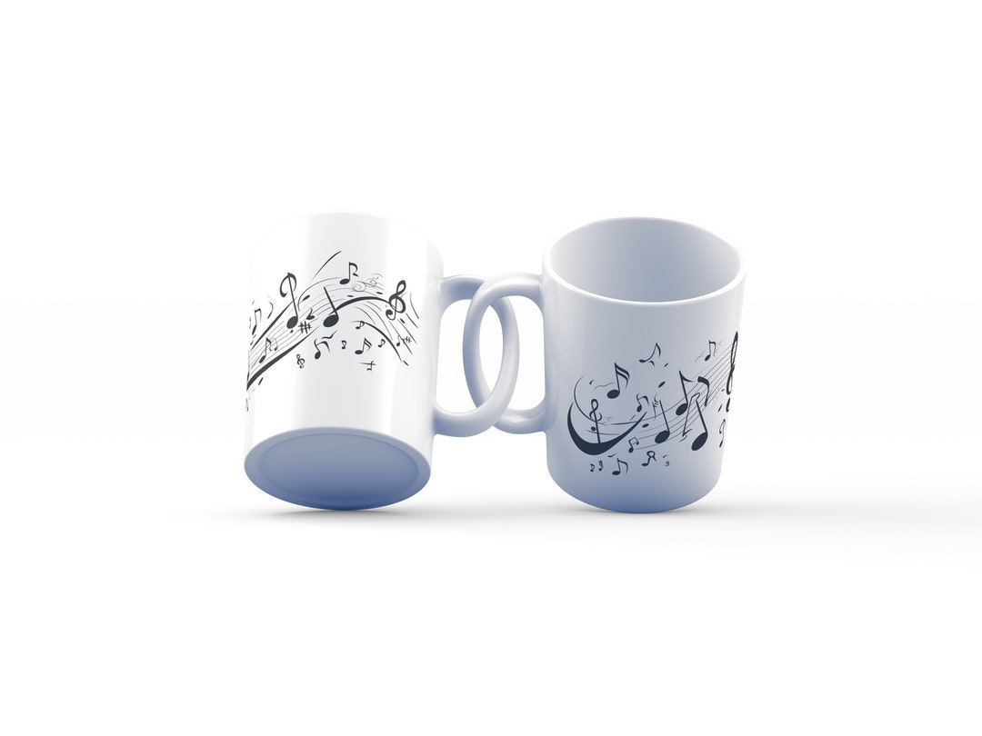 Musical Notes Coffee Mug | Perfect for Music Lovers | Artistic Music ...