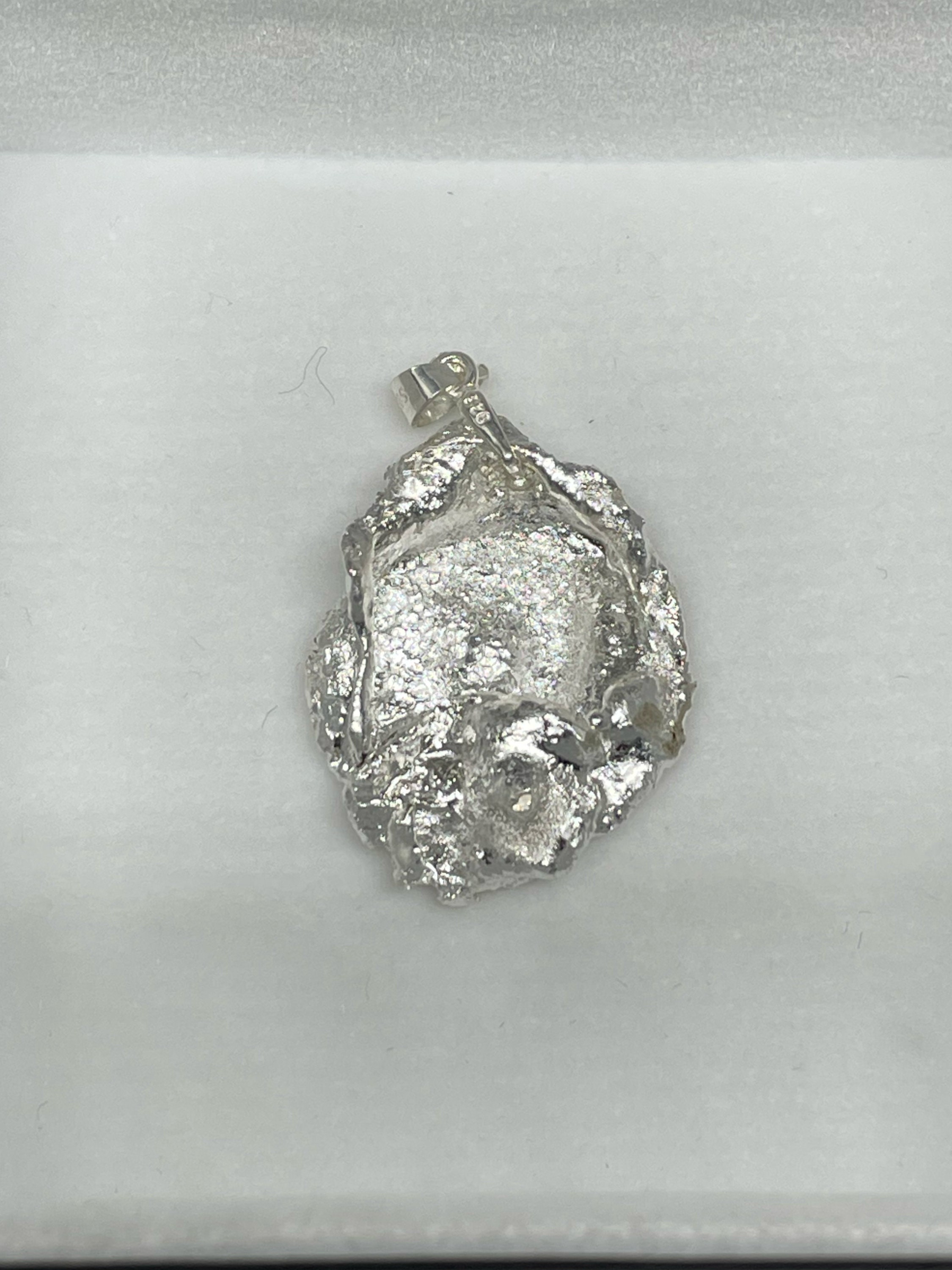 Large Silver Nugget Pendant - Etsy