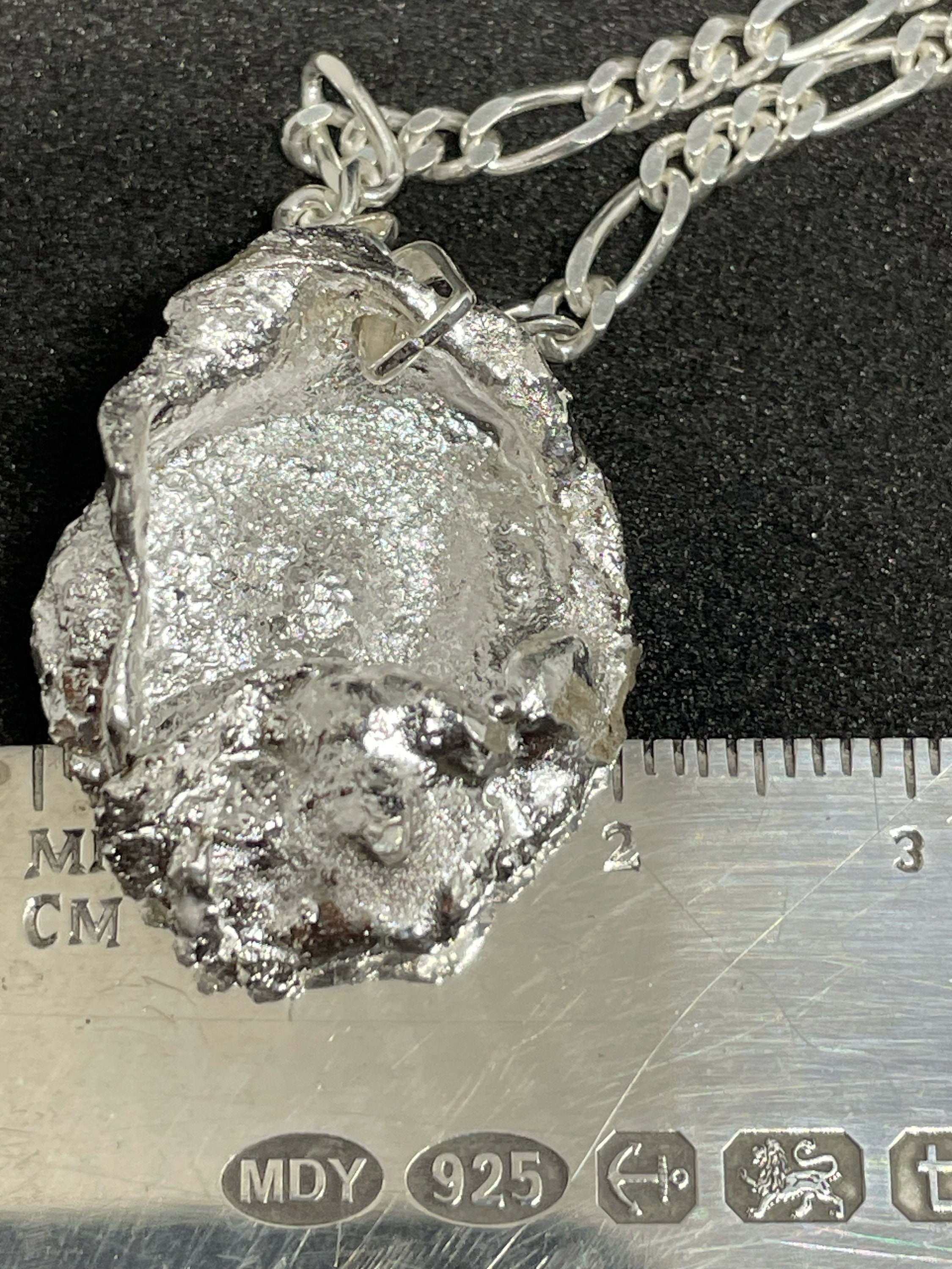 Large Silver Nugget Pendant - Etsy