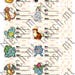 Set of 10 Printable Pokemon School Labels in English or in German - Etsy
