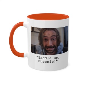 David Tennant "saddle up Sheenie" Ceramic Mug, Michael Sheen's Mug ...