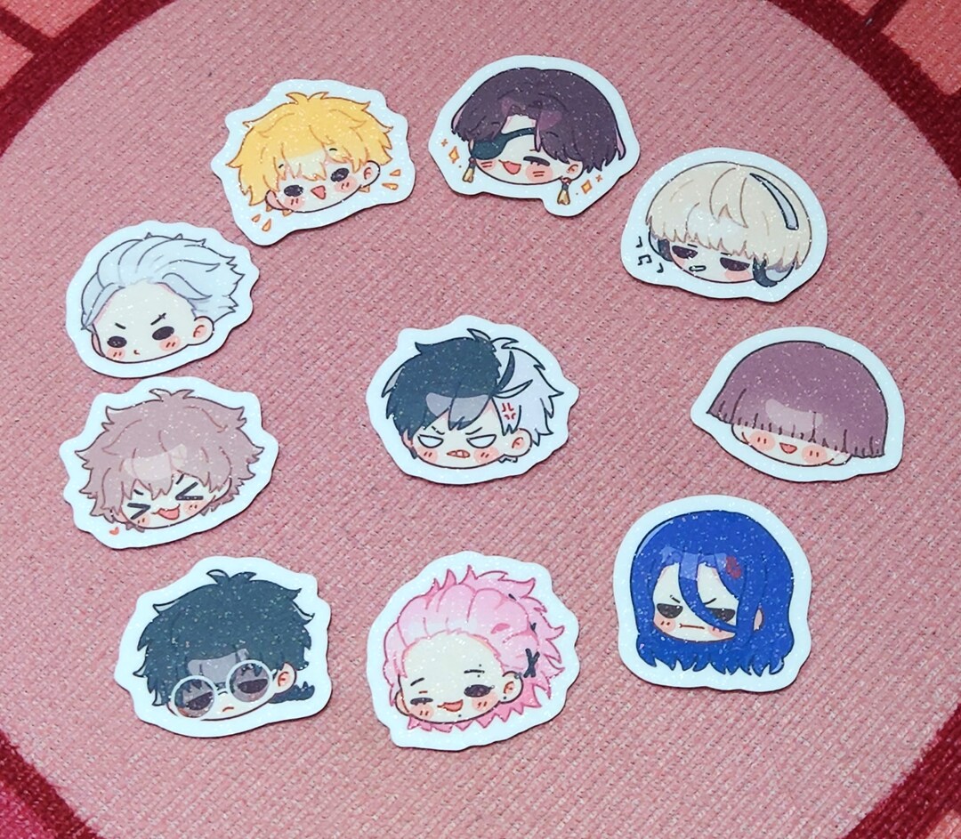 Windbreaker Chibi Head Sticker Set - Etsy