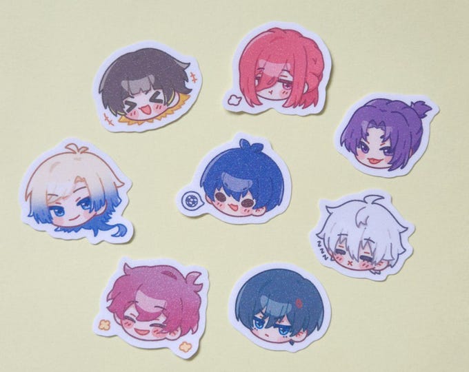 Blue Lock Chibi Head Sticker Set - Etsy
