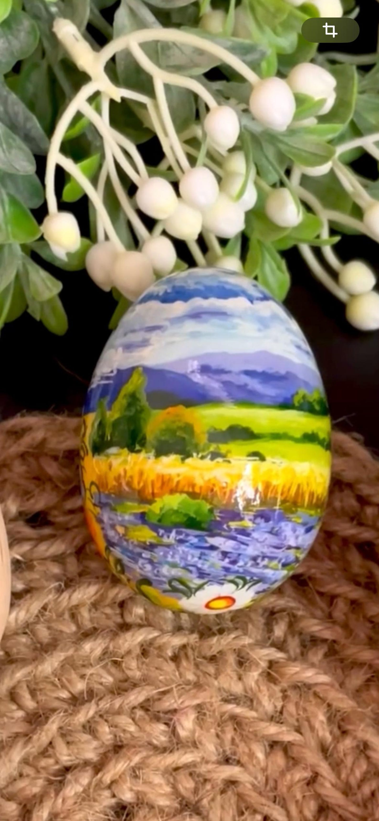 Hand-painted Wooden Egg Acrylic Nature Landscape Easter Eggs Colorado ...