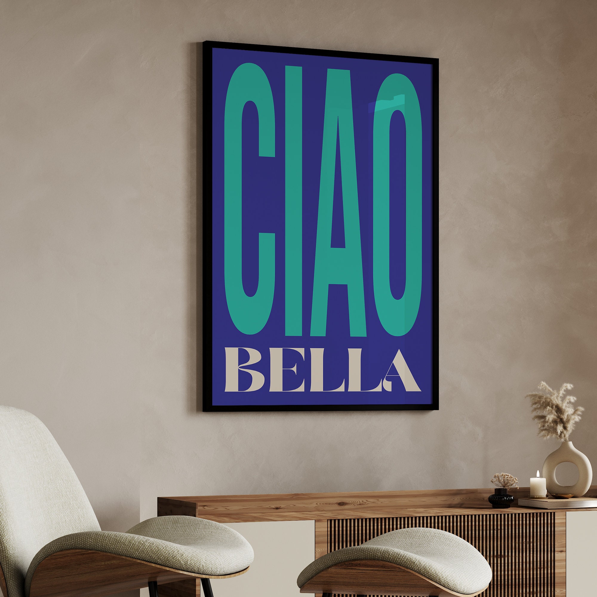 Trendy CIAO Poster Art Print Set of 3 Contemporary Living - Etsy