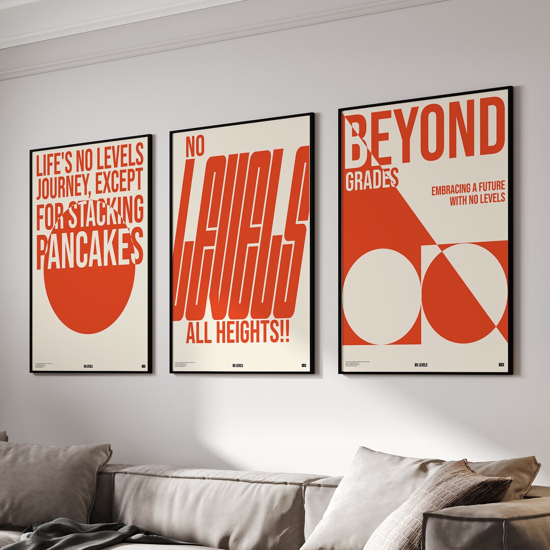 Typography Wall Art Set of 3 Transform Your Space With a Set - Etsy