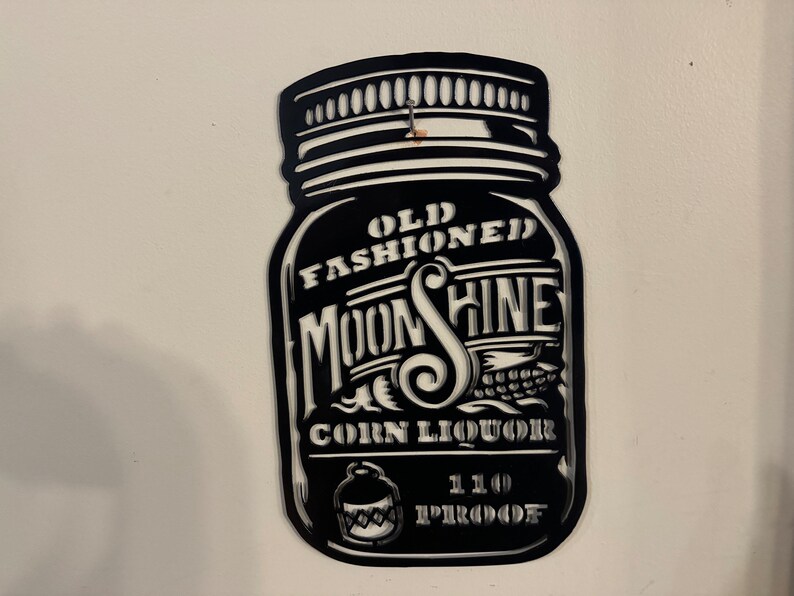 Custom Made Moonshine Sign 14 Gauge Steel 16x9.75 - Etsy