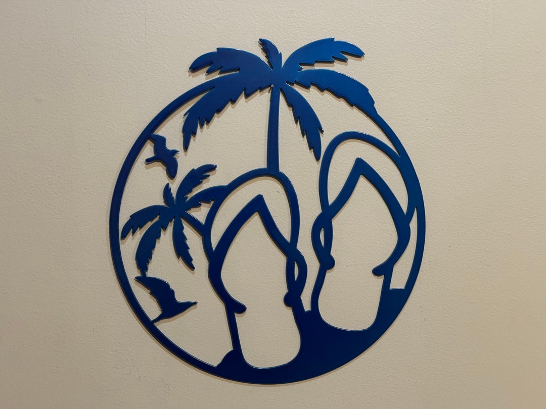 Palm Trees and Flip Flops 14 Gauge Metal Sign - Etsy