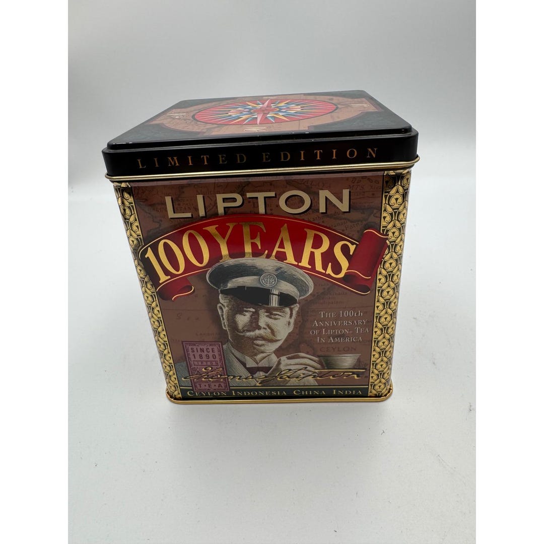 Lipton Tea 100 Years Limited Edition Tin Primo Angeli 1990 Made in ...
