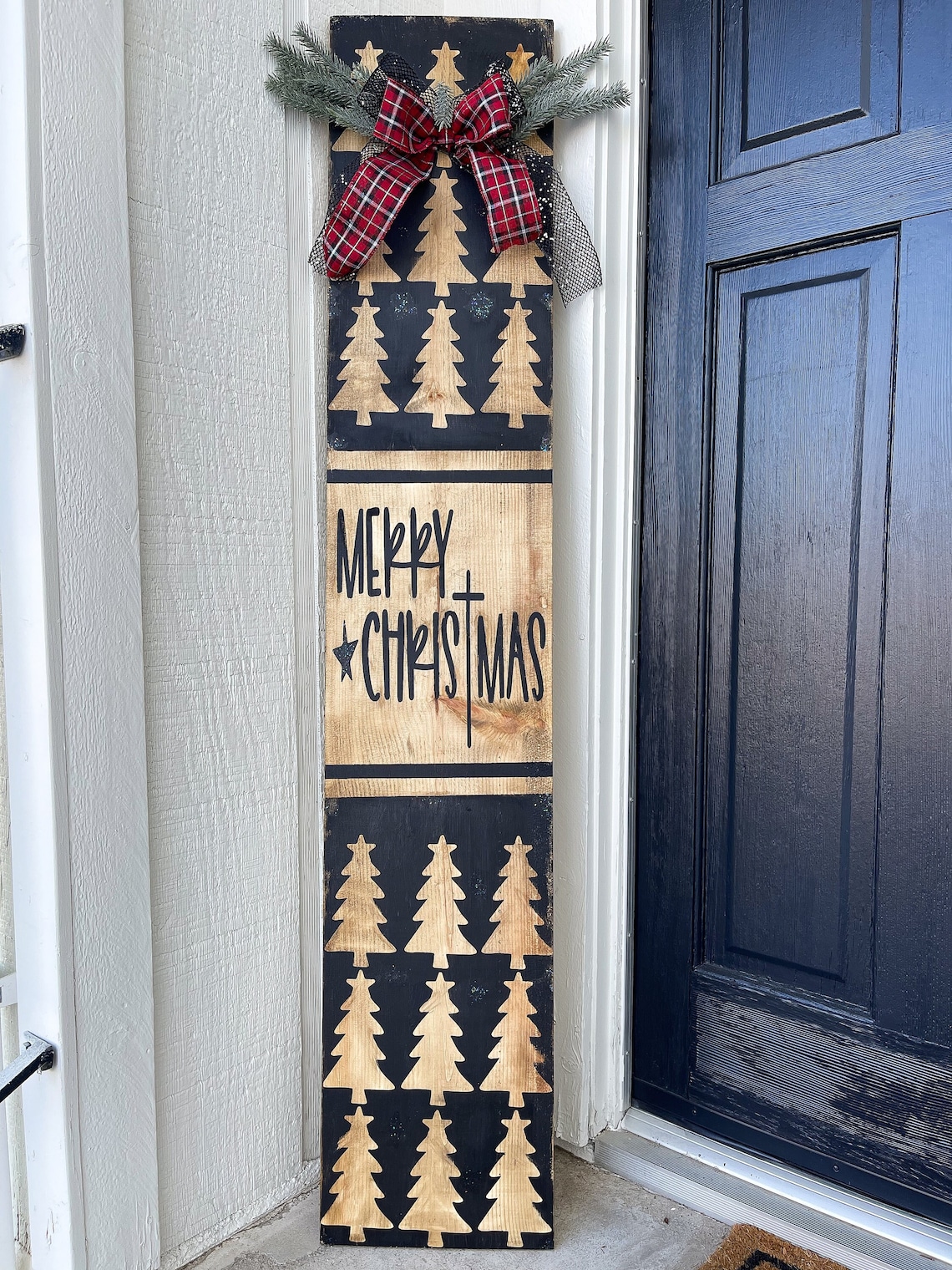 Rustic Merry Christmas Porch Sign - Etsy