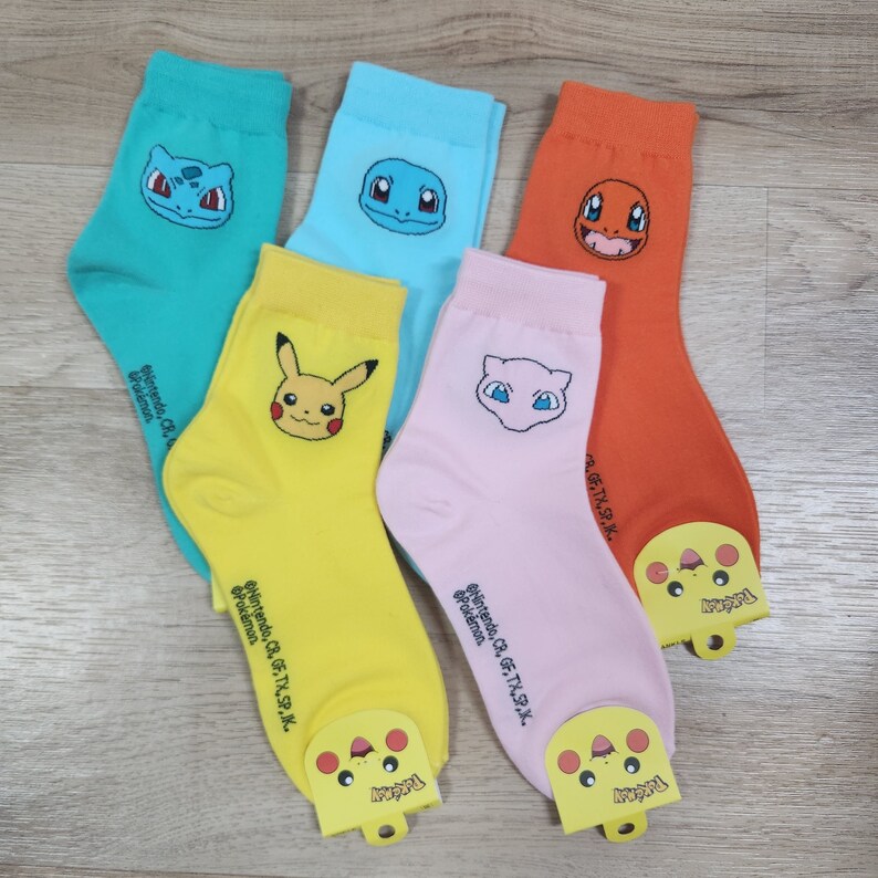 Cute Pokémon Starter Sock Collection - Etsy