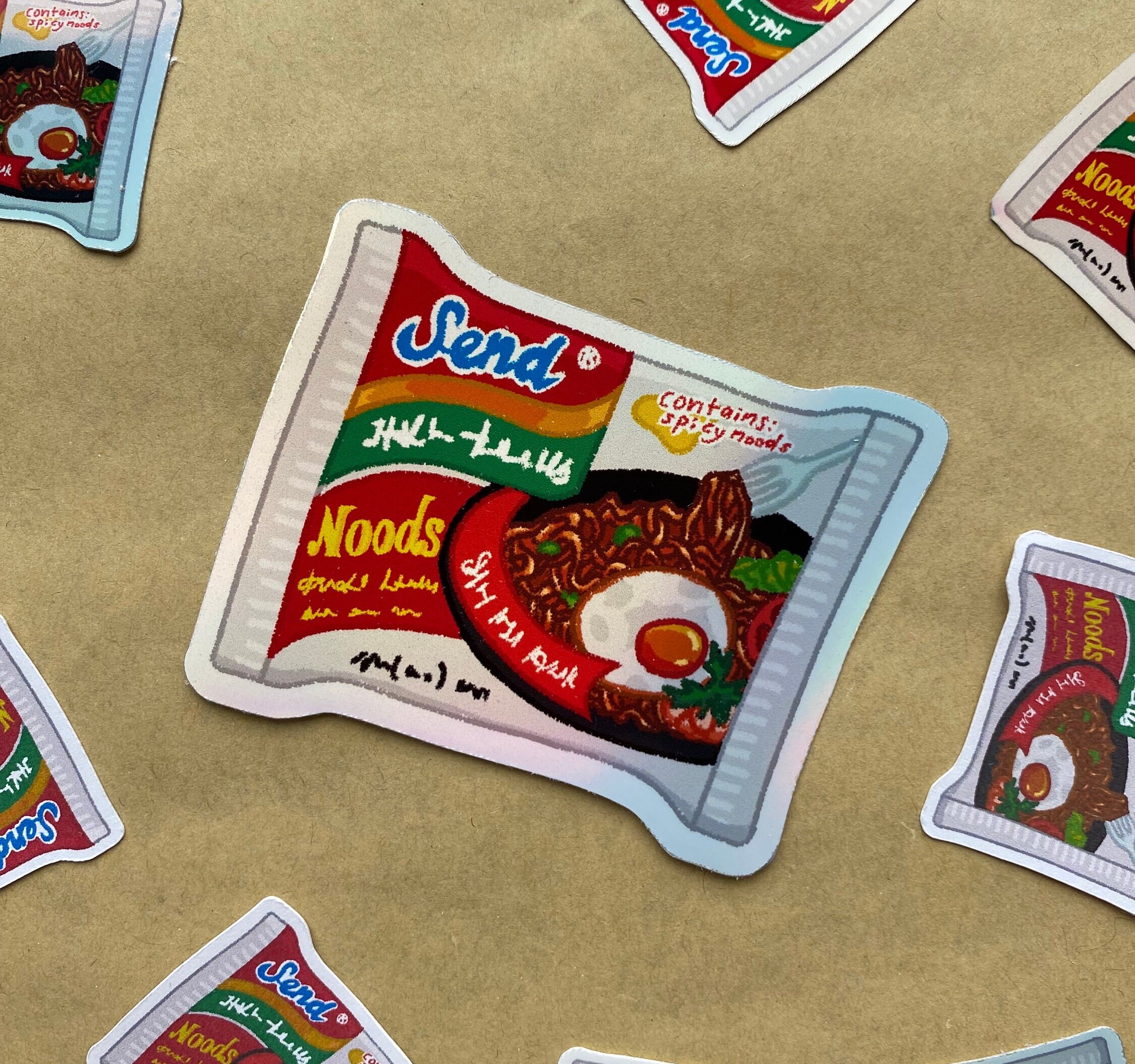 Send Noods Indomie Instant Noodles Sticker Comes in Matte - Etsy