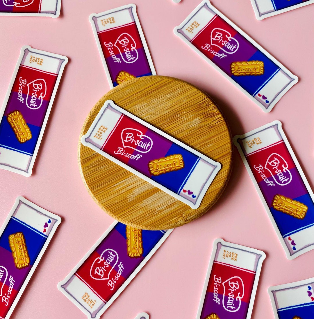 Bi-scoff Biscuit Snack Vinyl Sticker - Comes in Vinyl or Holographic ...