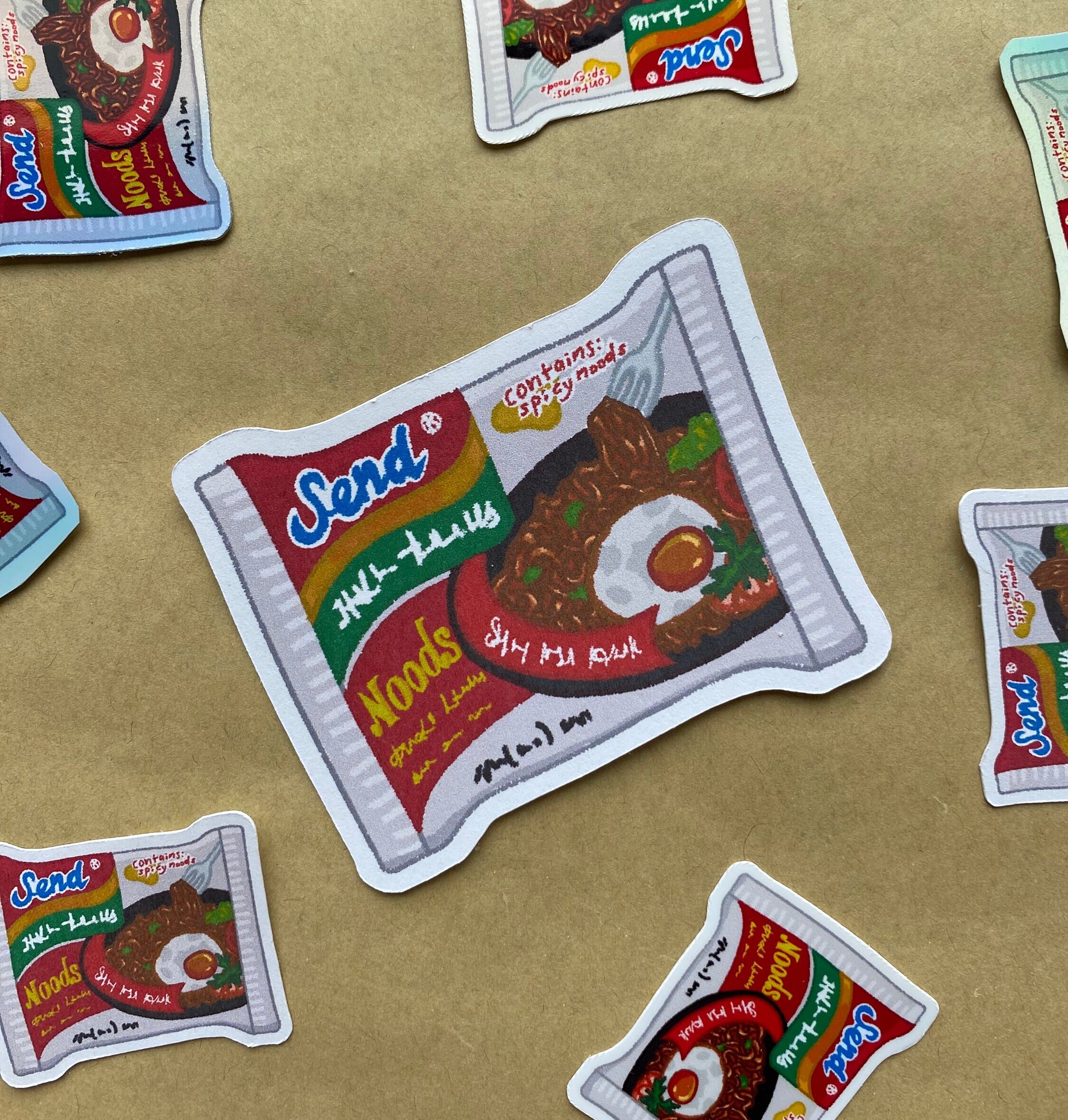Send Noods Indomie Instant Noodles Sticker Comes in Matte - Etsy