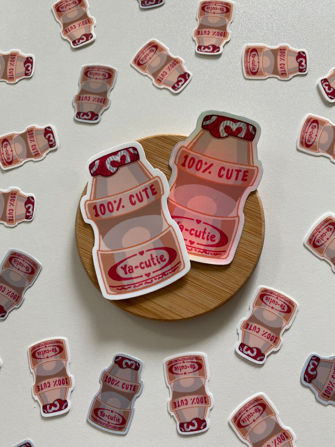 Ya-cutie Yakult Drink Bottle Sticker - Comes in Vinyl or Holographic ...