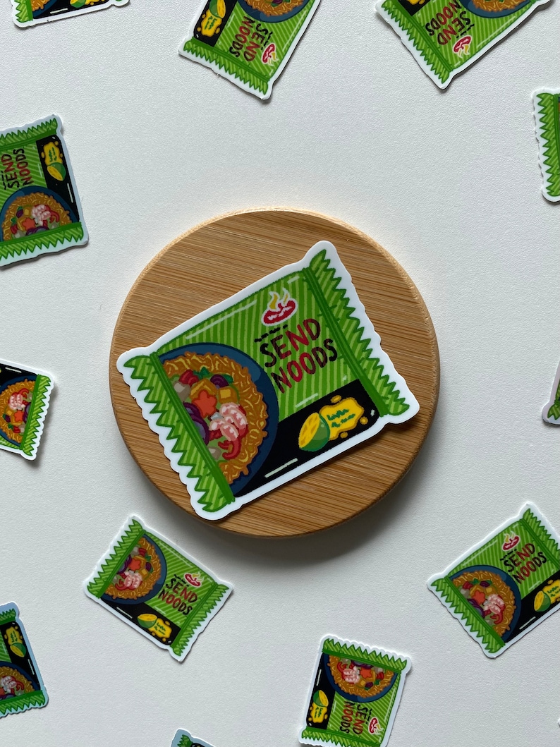Send Noods Pancit Noodles Sticker - Comes in Vinyl or Holographic ...