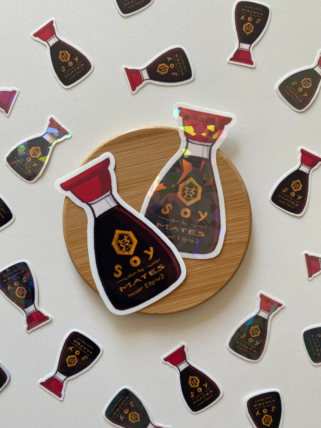 Soy Mates Soy Sauce Sticker - Comes in Vinyl or Holographic Sticker ...
