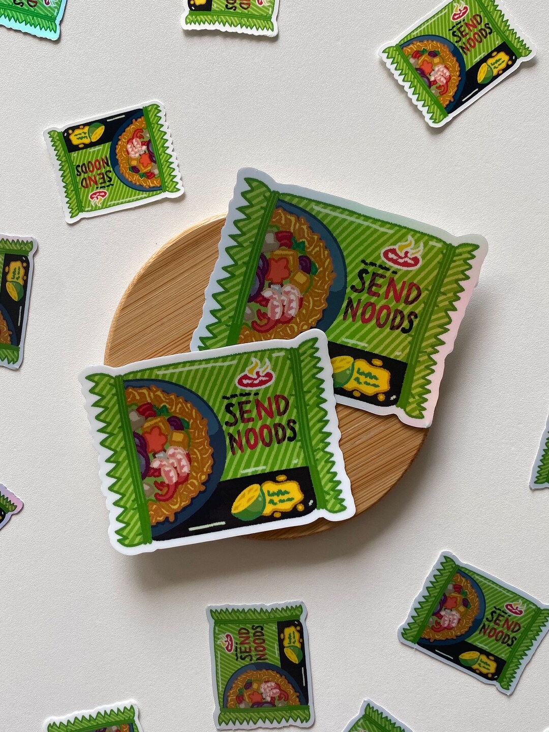 Send Noods Pancit Noodles Sticker - Comes in Vinyl or Holographic ...