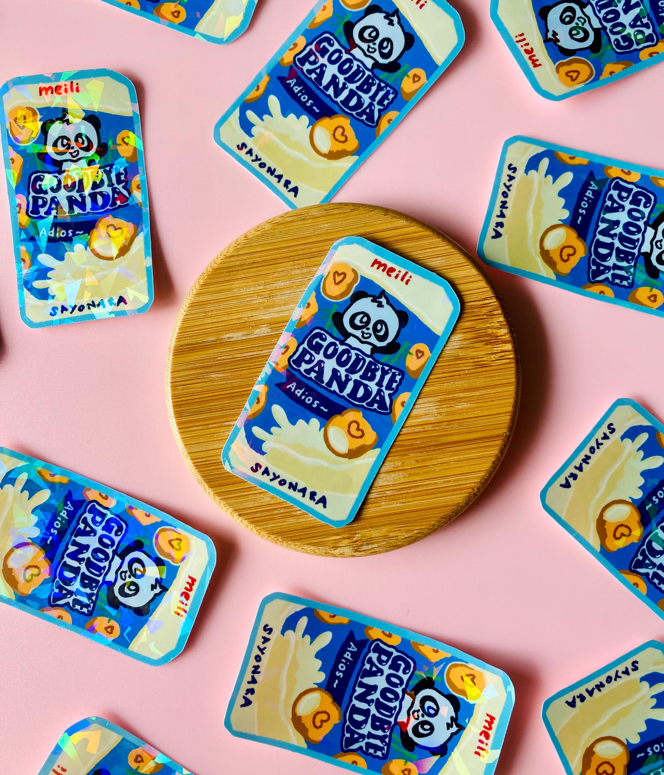 Goodbye Panda Asian Snack Vinyl Sticker - Comes in Vinyl or Holographic ...