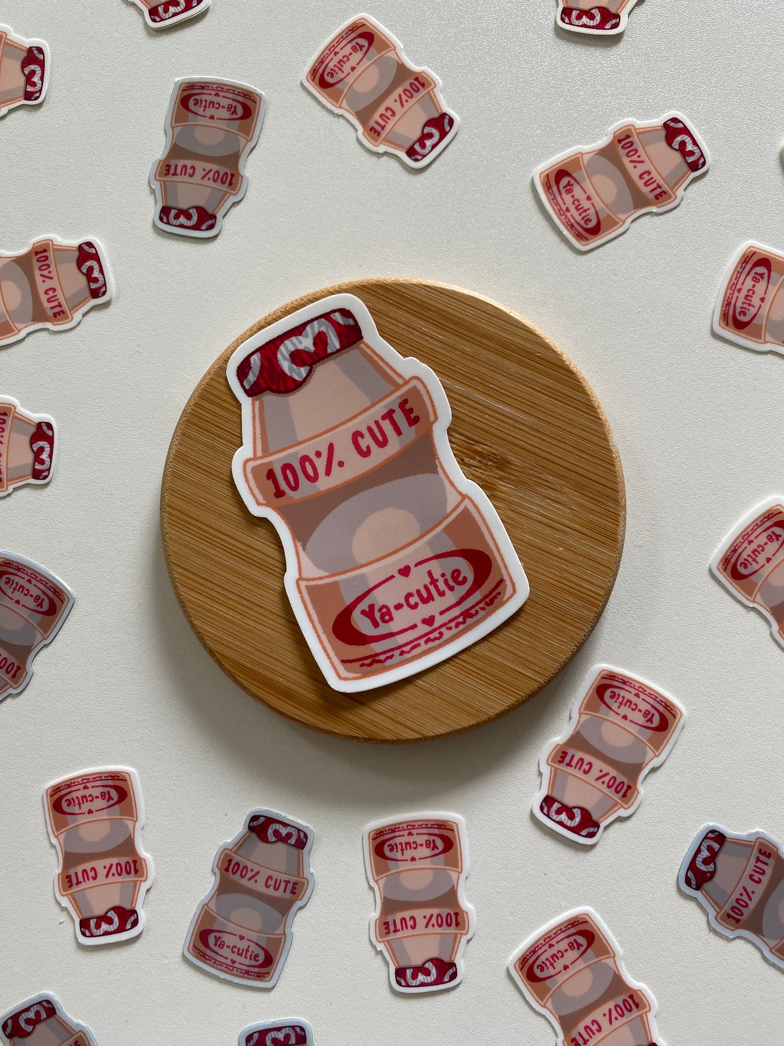 Ya-cutie Yakult Drink Bottle Sticker - Comes in Vinyl or Holographic ...