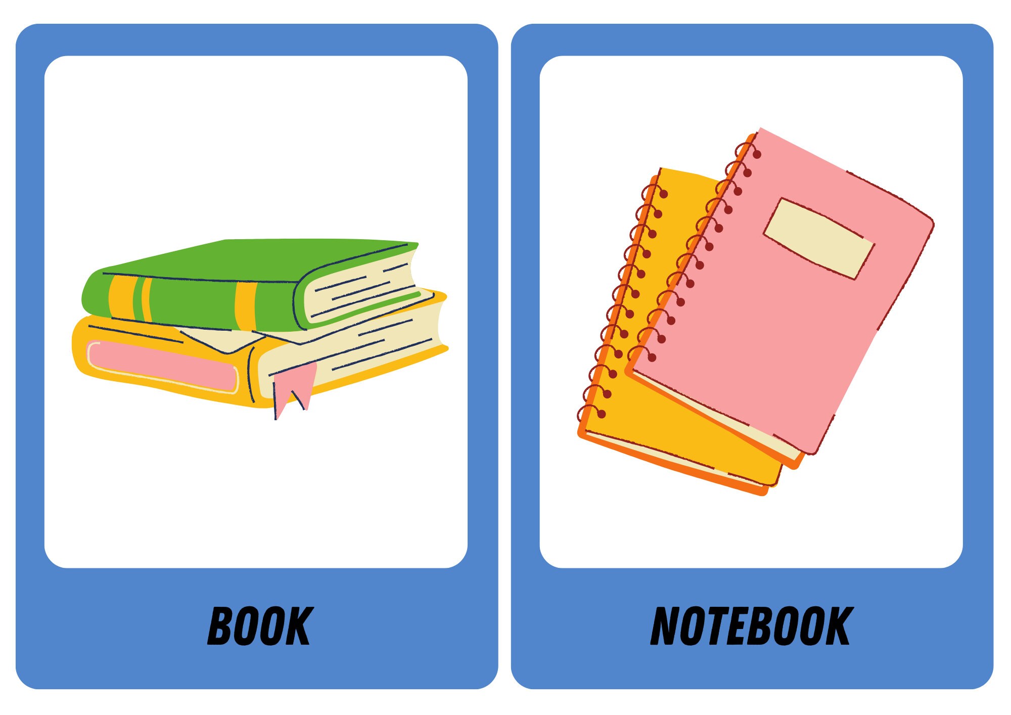 Flashcard to Learn School Supplies,printable Educational Cards for ...