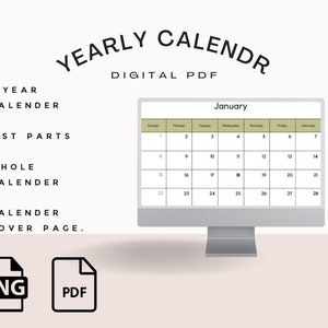 Printable Calendar Landscape, Minimalist Monthly Calendar 2023 ...