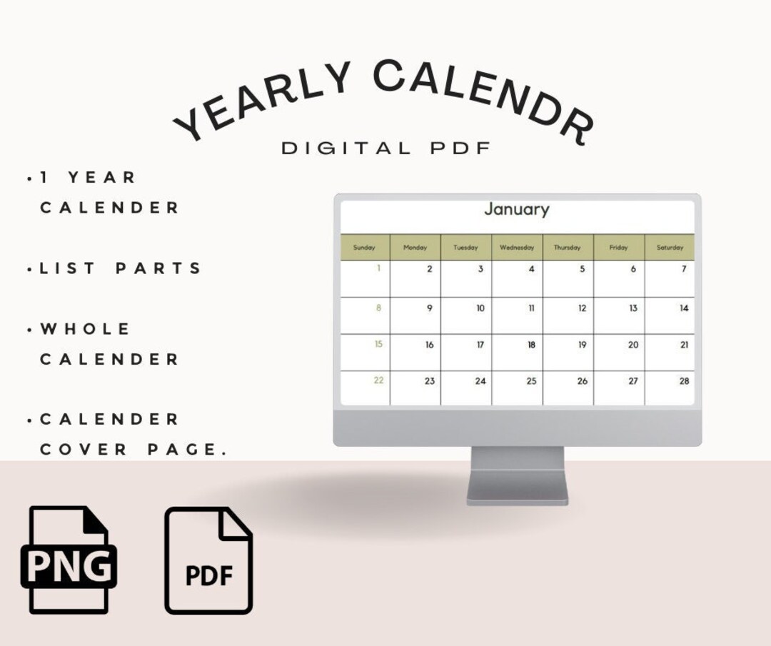 Printable Calendar Landscape, Minimalist Monthly Calendar 2023 ...