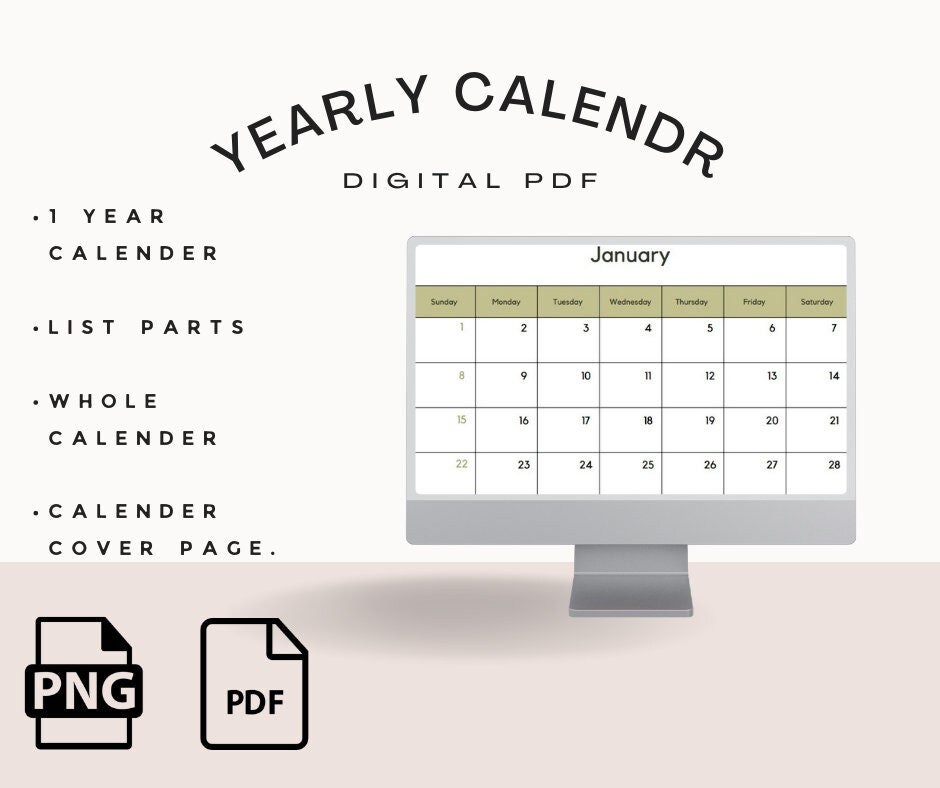 Printable Calendar Landscape, Minimalist Monthly Calendar 2023 ...