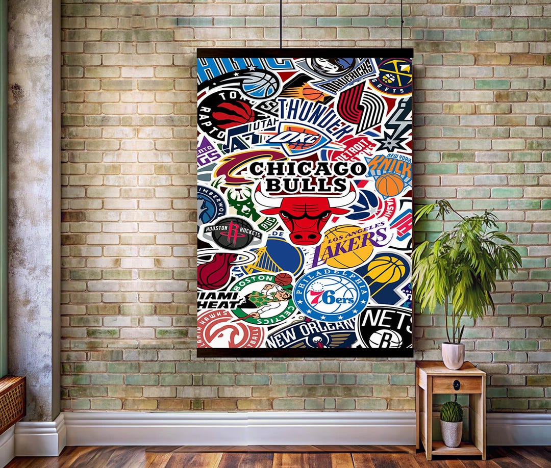 NBA Tapestry,basketball Decor,chicago Bu-lls Canvas,oversize Wall Art ...
