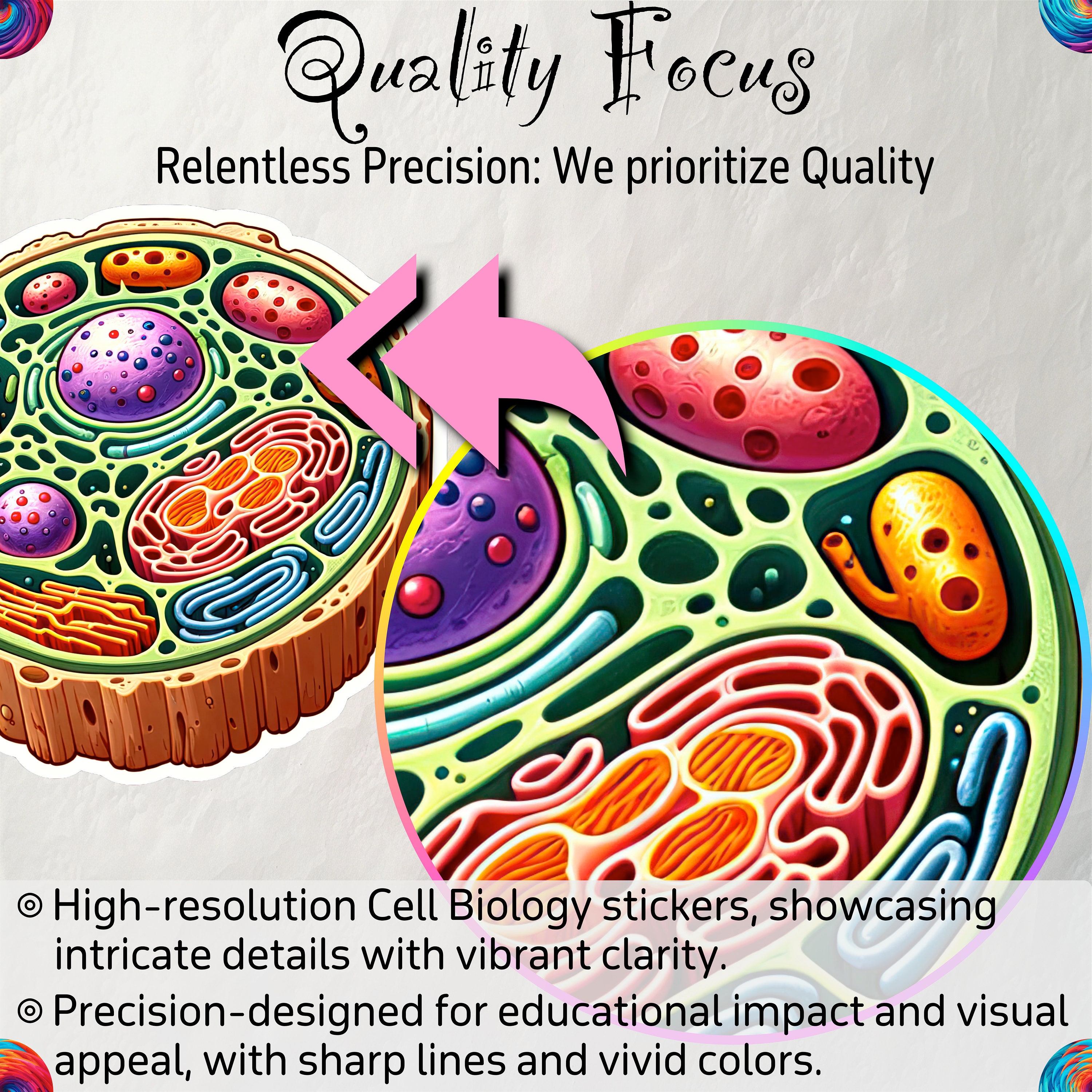 Comprehensive Cell Biology Sticker Pack 120 Educational Stickers for ...